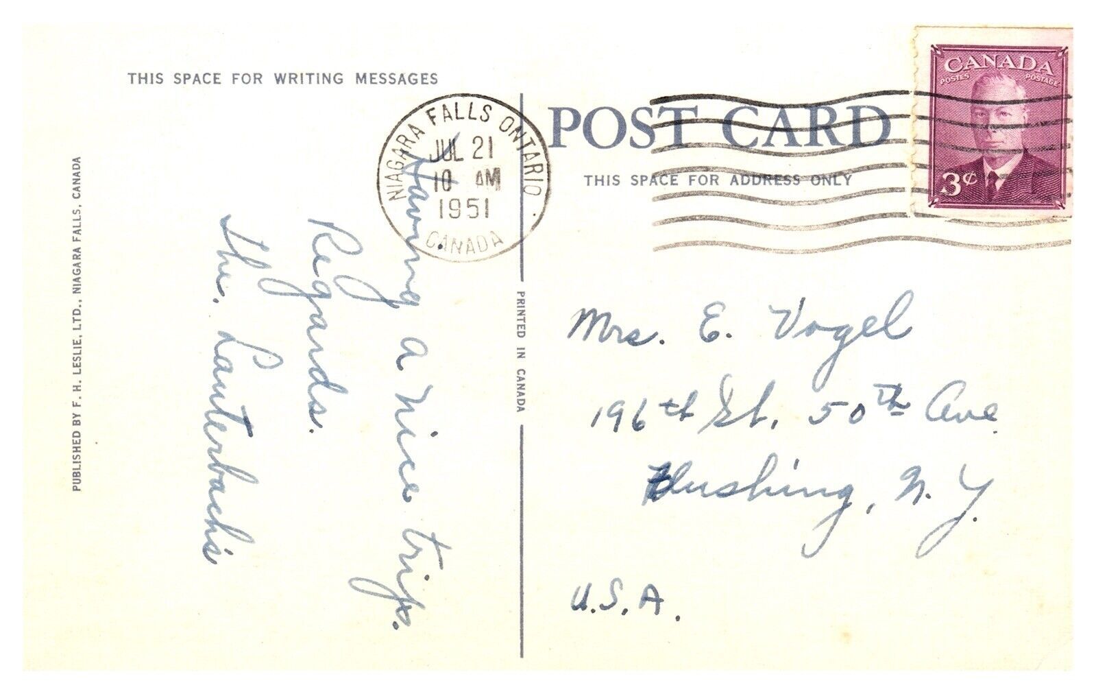 Rainbow Bridge Carillon Tower Niagara Falls Canada Chrome Postcard ...