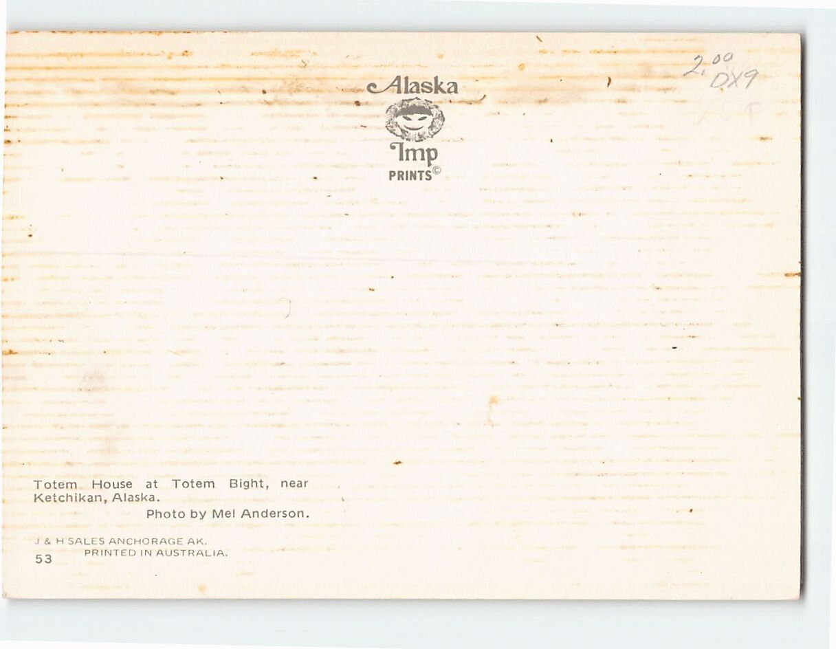 Postcard Totem House at Totem Bight, Ketchikan, Alaska | United States ...