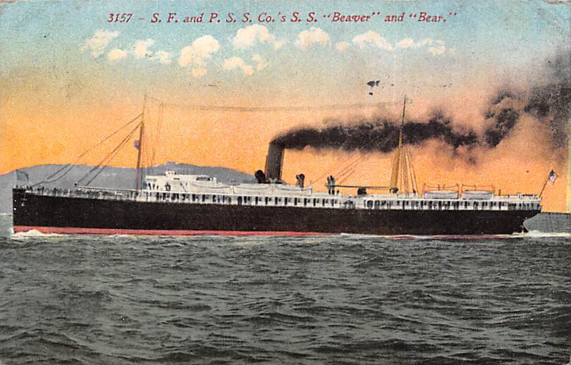 SS Beaver s.s. bear SF and PSS Co. Steamer Ship | Topics - Animals ...