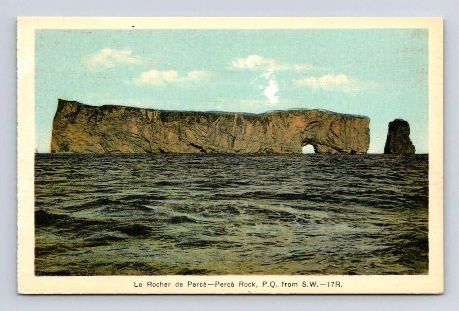 Le Rocher De Perce Rock PQ SW Ocean Rock Formation Waves UNP Vintage ...