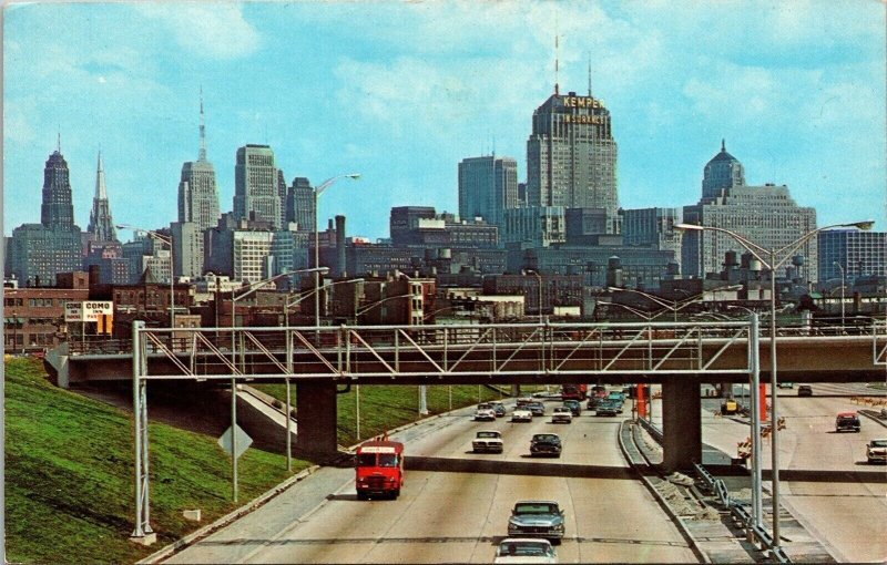 John F Kennedy Expressway & Chicago Loop Chicago Illinois Chrome ...
