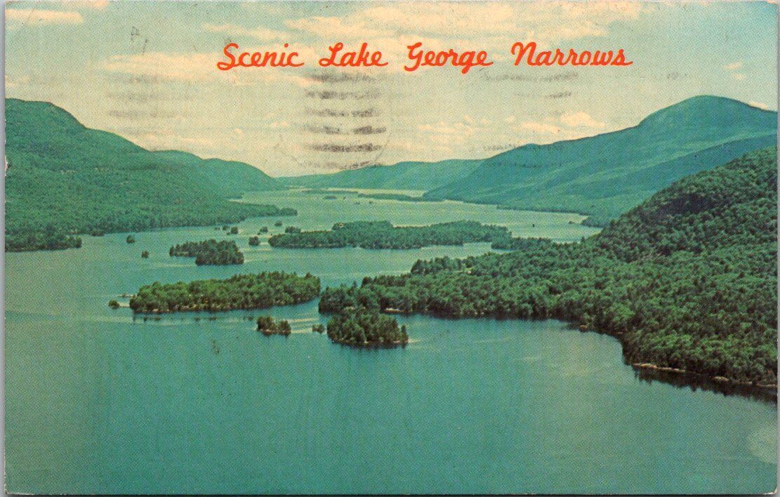 New York The Scenic Lake George Narrows 1965 | United States - New York ...