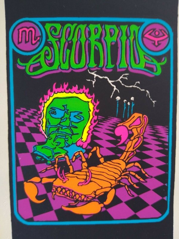 Psychedelic Mod Hippy Art Vintage SCORPIO Pop Shot Sticker Tom Gatz ...