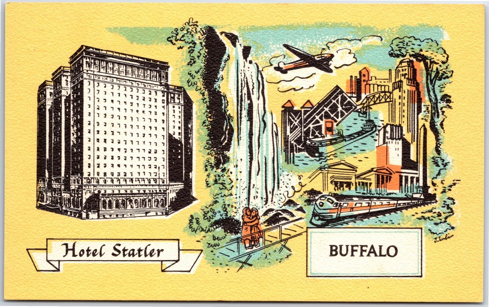 Vintage Postcard Hotel Statler Advertising Card Buffalo New York (Pre ...
