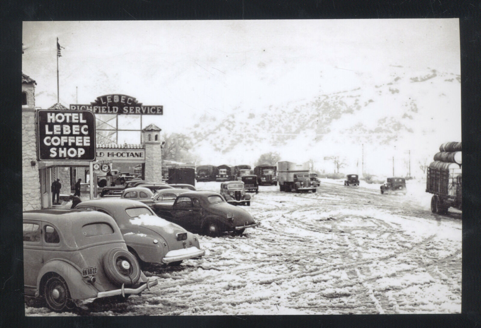 Real Photo Lebec California Downtown Street Scene OLD Cars Postcard ...