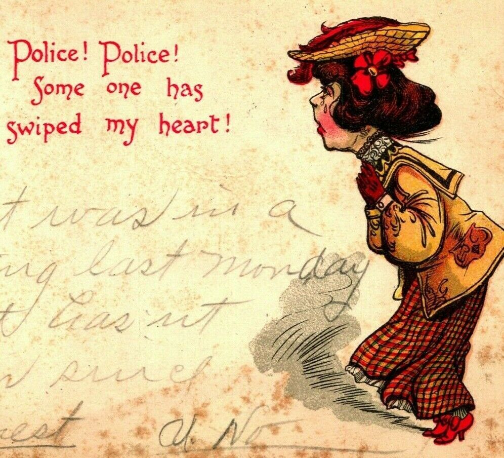 Comic Humor Police Police Someone Has Swiped My 1906 UDB Postcard ...
