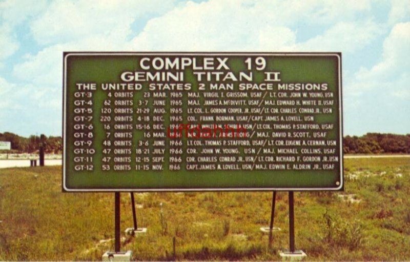 JOHN F. KENNEDY SPACE CENTER NASA List of the Gemini Titan II Two Man ...