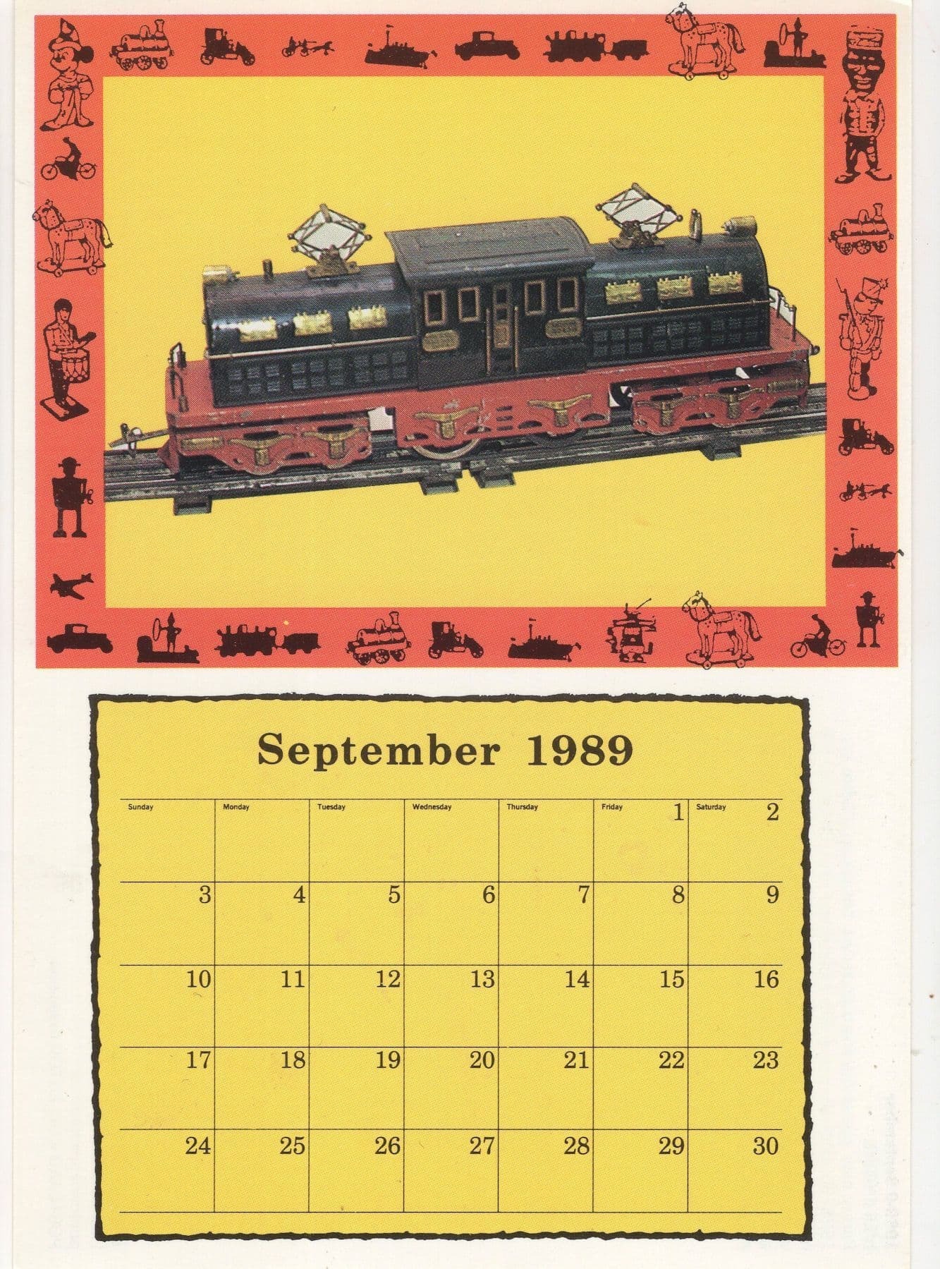 1920s Ives Model Railway Train Engine Calendar Postcard | Topics ...