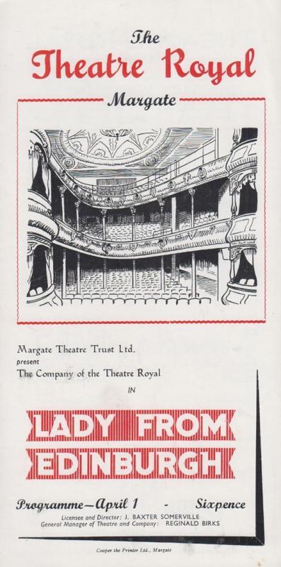 Lady From Edinburgh Aimee Stuart Rare Theatre Royal Margate Kent ...