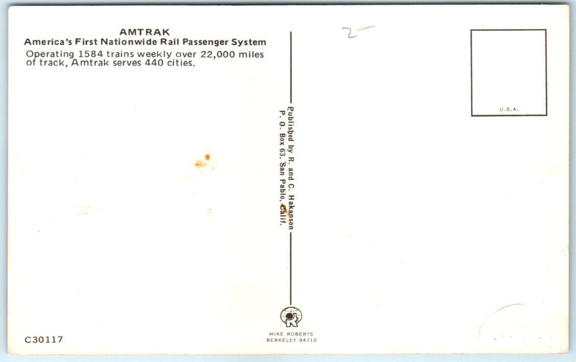 Postcard - Amtrak - America's First Nationwide Rail Passenger System ...
