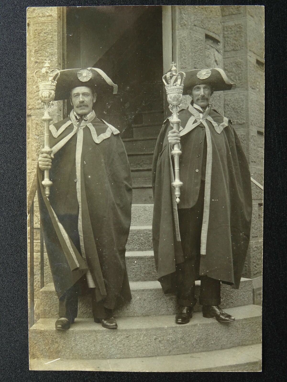 RARE Cornwall HELSTON shows 2 Gents in Ceremonial Dress & Mace - Old RP ...