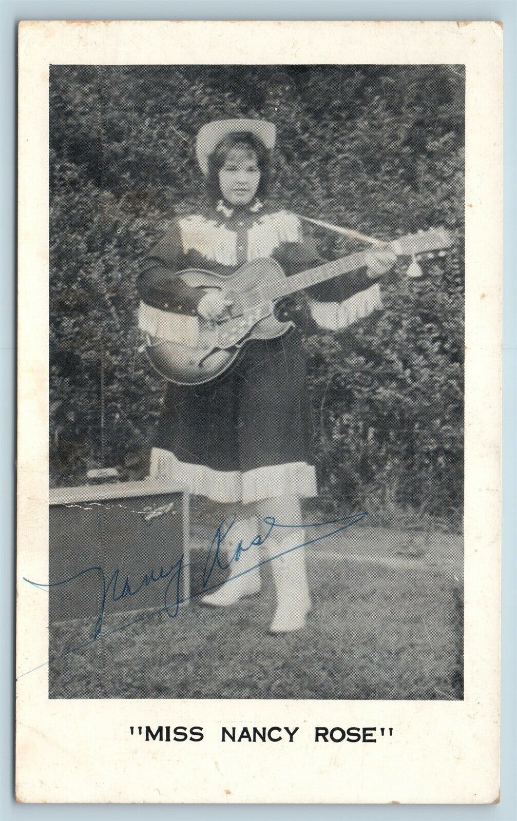 Postcard Miss Nancy Rose Country Singer Guitar Performer c1950s ...