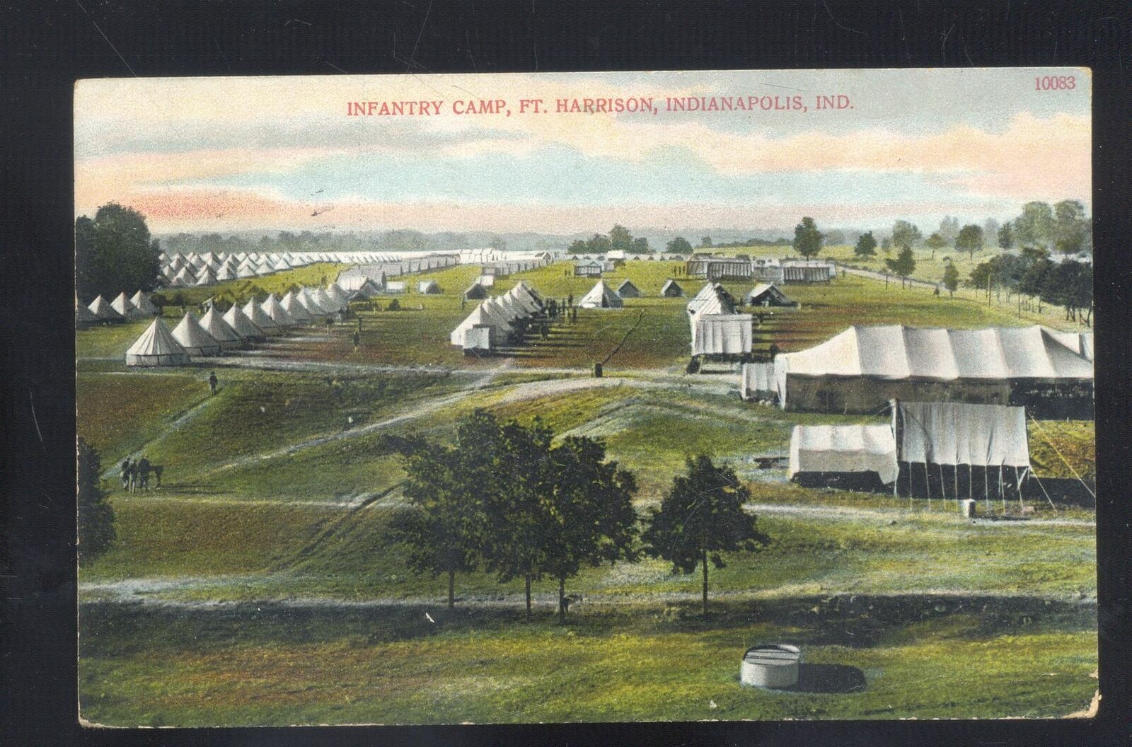 Fort Harrison Indiana Infantry Camp US Army Base 1908 Vintage Postcard ...