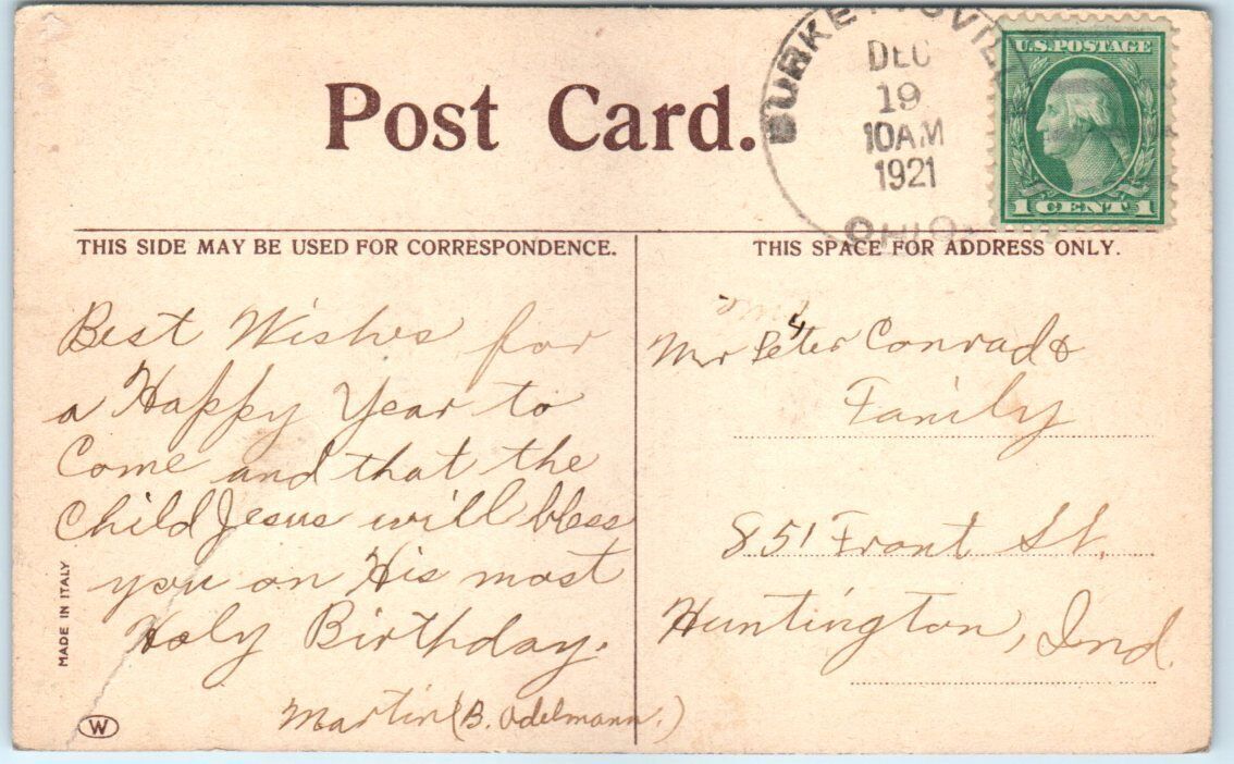 Postcard - Glory to God in the highest with Nativity Scene Art Print ...