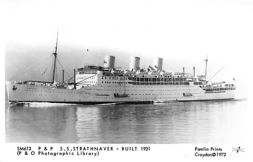 S.S. Strathnaver Built in 1931 S.S. Strathnaver , P & O Steamship ...