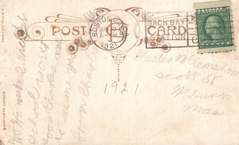 Vintage Postcard 1921 Bamforth Comic Card An Me Full O Turnips | Other ...