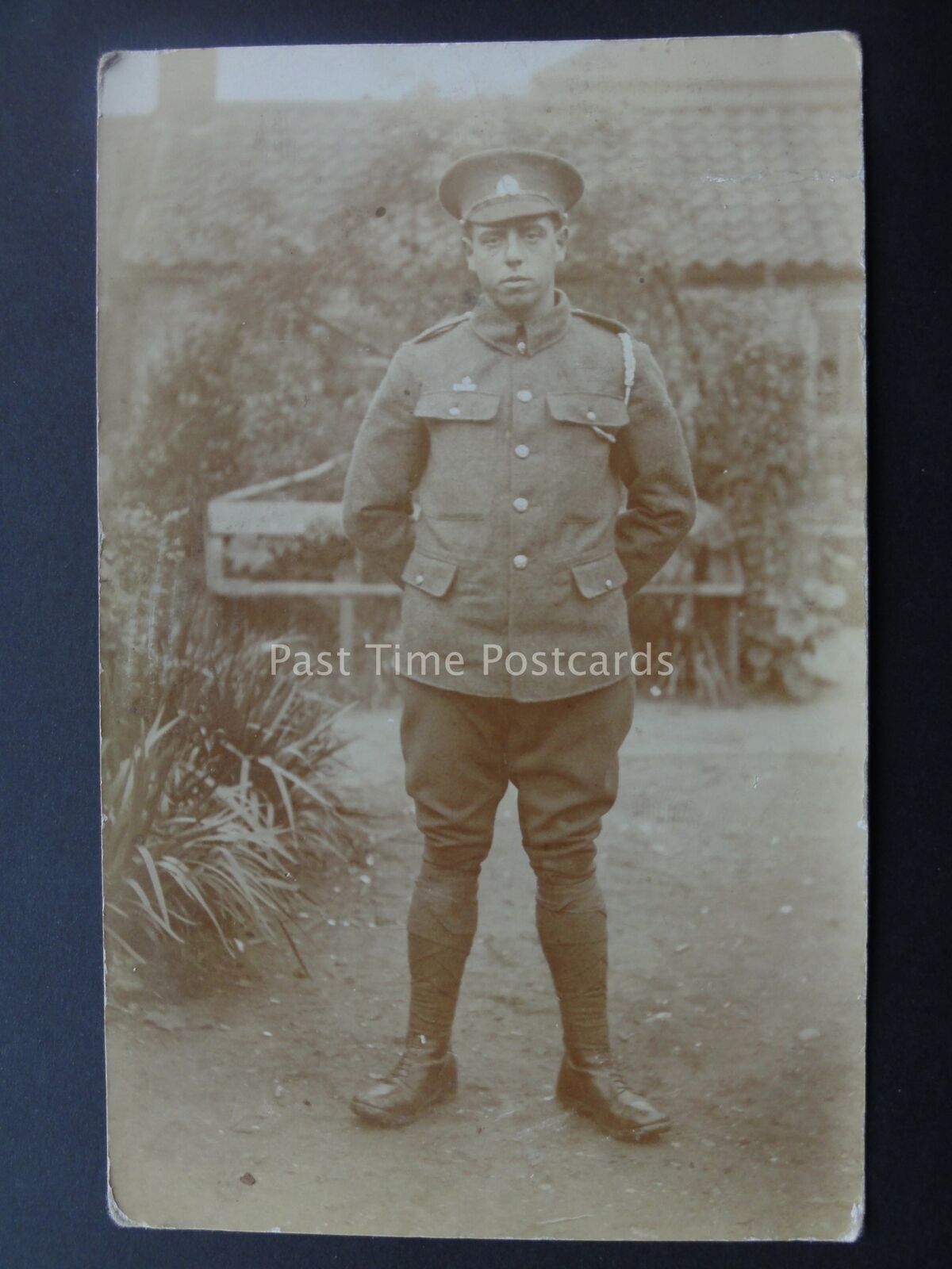 WW1 Military Portrait of Soldier in a Graden - Old RP Postcard | Topics ...