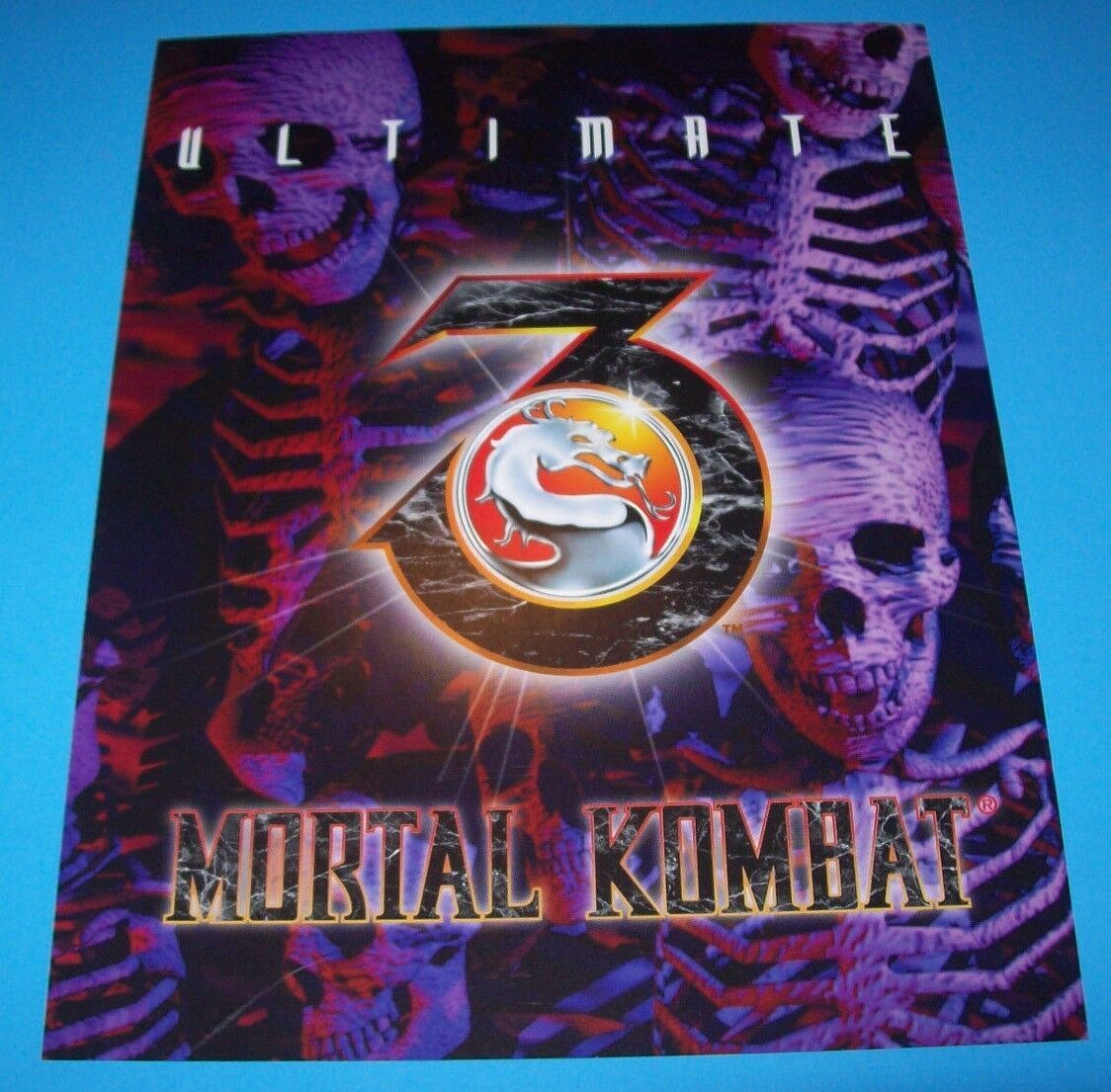 Ultimate MK3 Mortal Kombat 3 Arcade FLYER NOS Original Video Game Art 8 ...
