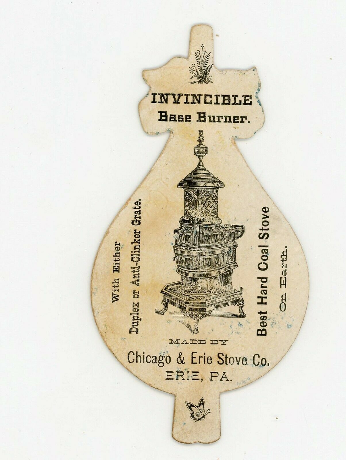 1880s-90s Die-Cut Bellows Chicago & Erie Stove Co. Lake Town Scene P207 ...