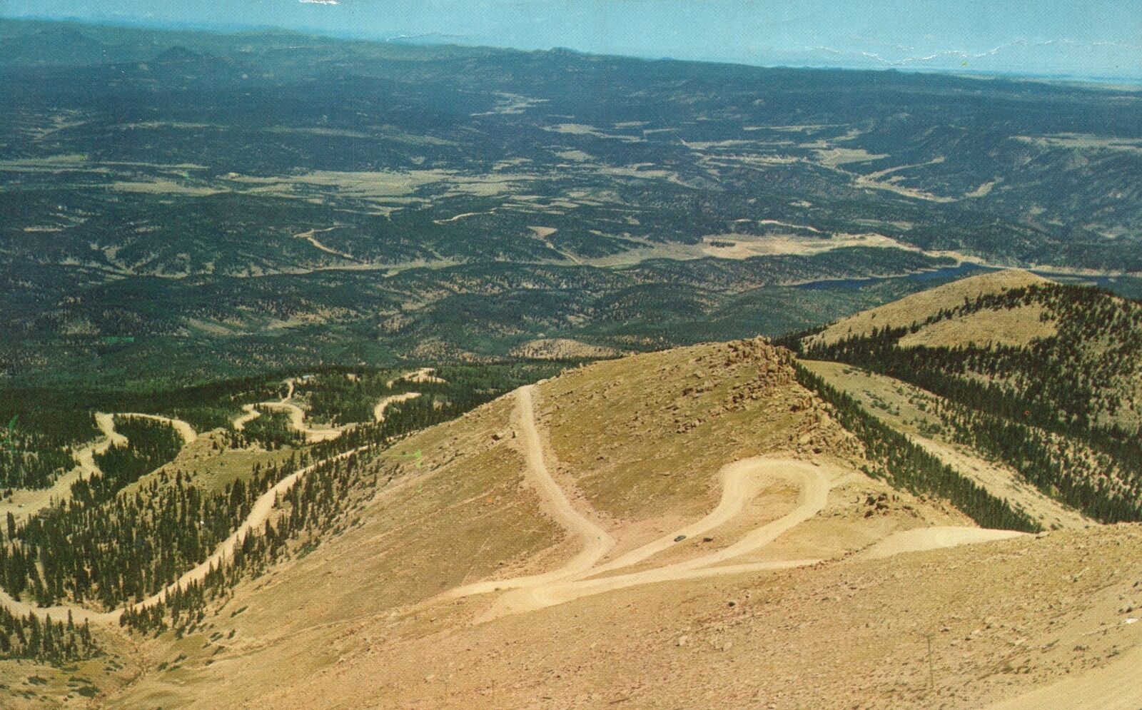 Vintage Postcard 1963 Switchbacks On The Pikes Peak Highway Colorado CO ...