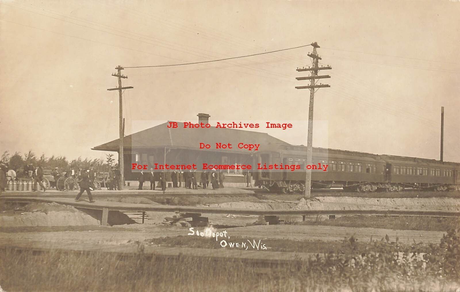 Depot, Wisconsin, Owen, RPPC, Soo Line Railroad Station, Train | Europe ...