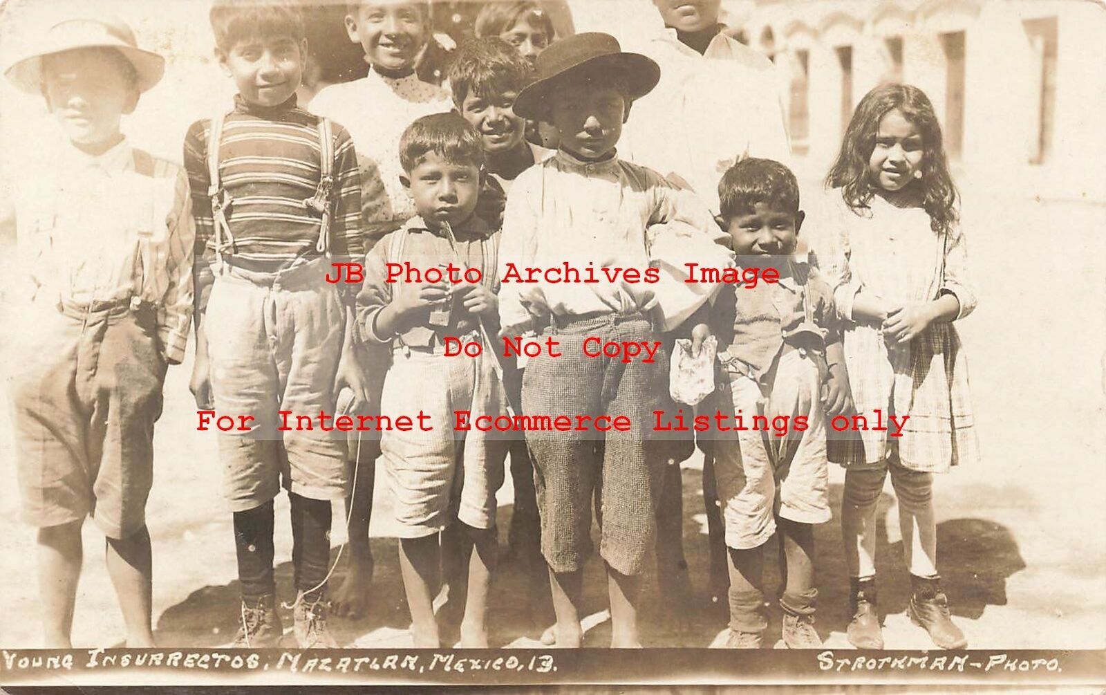 Mexico Border War, RPPC, Young Insurrectos, Mazatlan, Strothman Photo ...