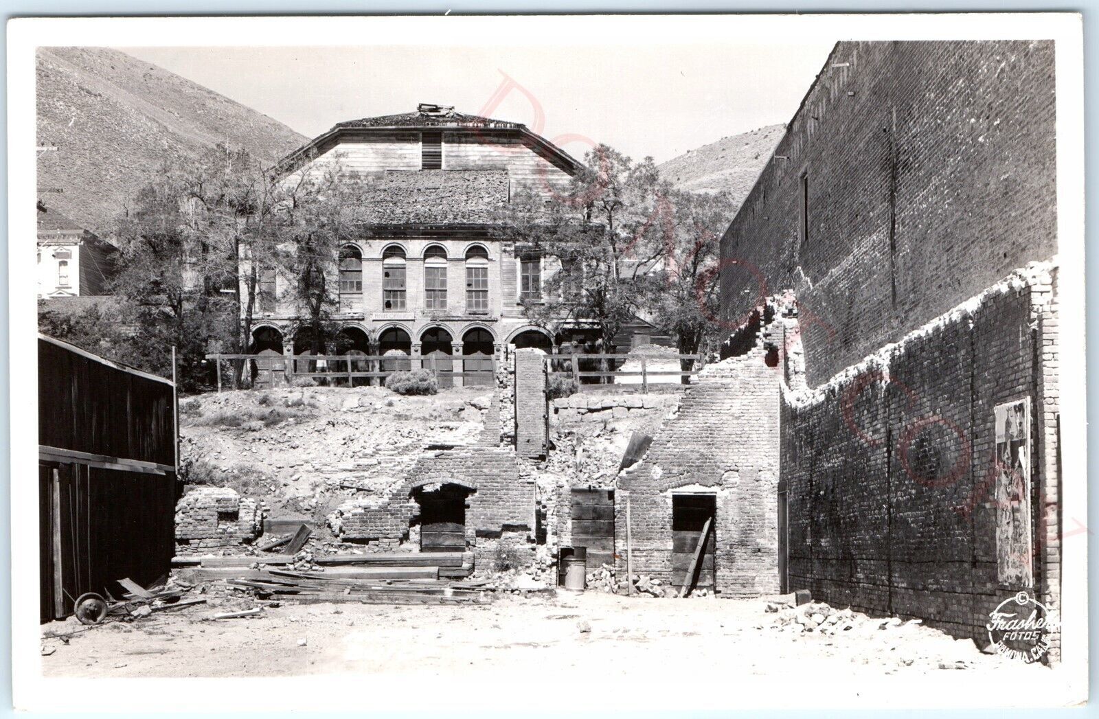 c1940s Virginia City, NV RPPC Old Piper Opera House Ruins Photo Melted ...