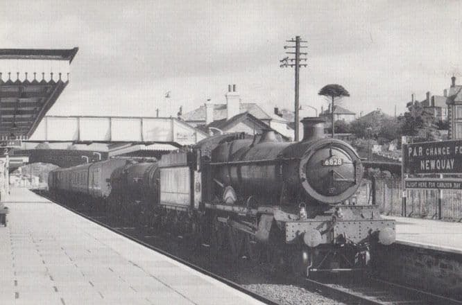 Engine 6828 with Down Fright Train Passing Par Station in 1961 Railway ...