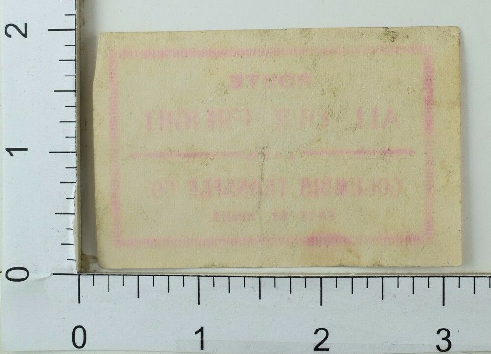1890's Victorian Paper Stamp Label Columbia Transfer Co Freight P35 ...