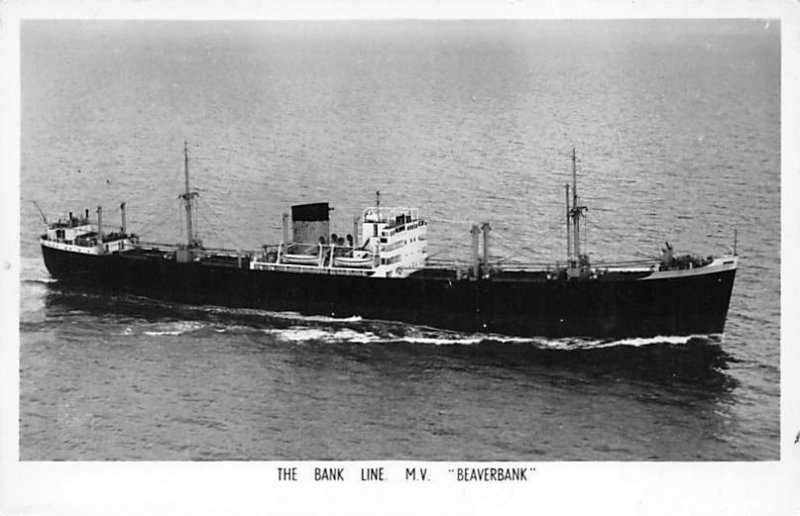 MV Beaverbank Bank Line Ship Writing on back | Topics - Other, Postcard ...