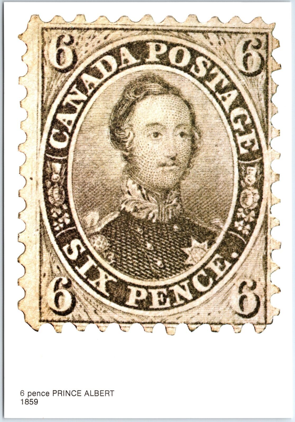 Vintage Continental Size Postcard 6 Pence Prince Albert Stamp on Card ...