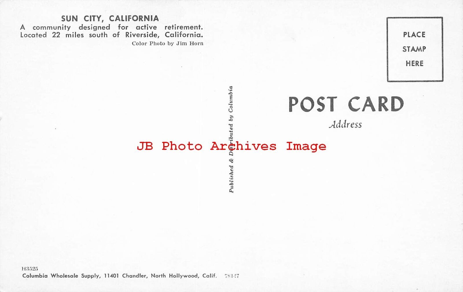 CA, Sun City, California, Street Scene, Business Section, Columbia Pub ...