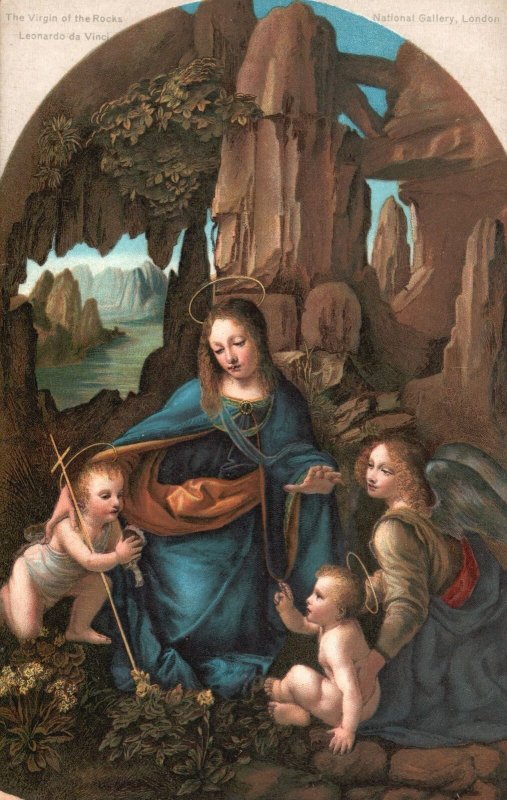 Vintage Postcard 1910's The Virgin of the Rocks Leonardo da Vinci Nat'l ...