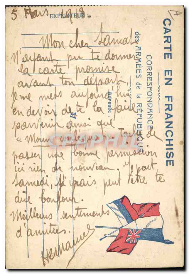 Old Postcard Drawing by hand Soldier Army Medal | Topics - Illustrators ...