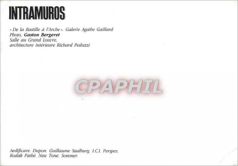 Postcard Modern Intramuros Bastille was the Ark Galerie Agathe Gaillard ...