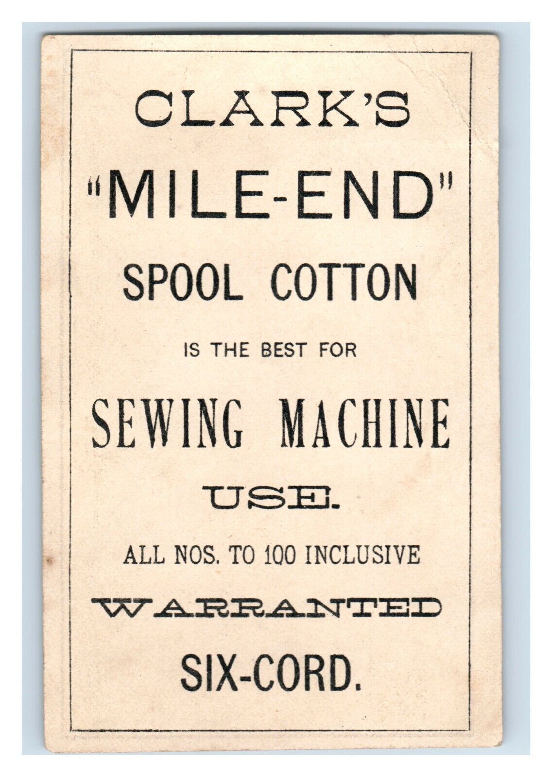 1870s-80s Clark's Mile-End Spool Cotton Cherub White Horses Chariot ...