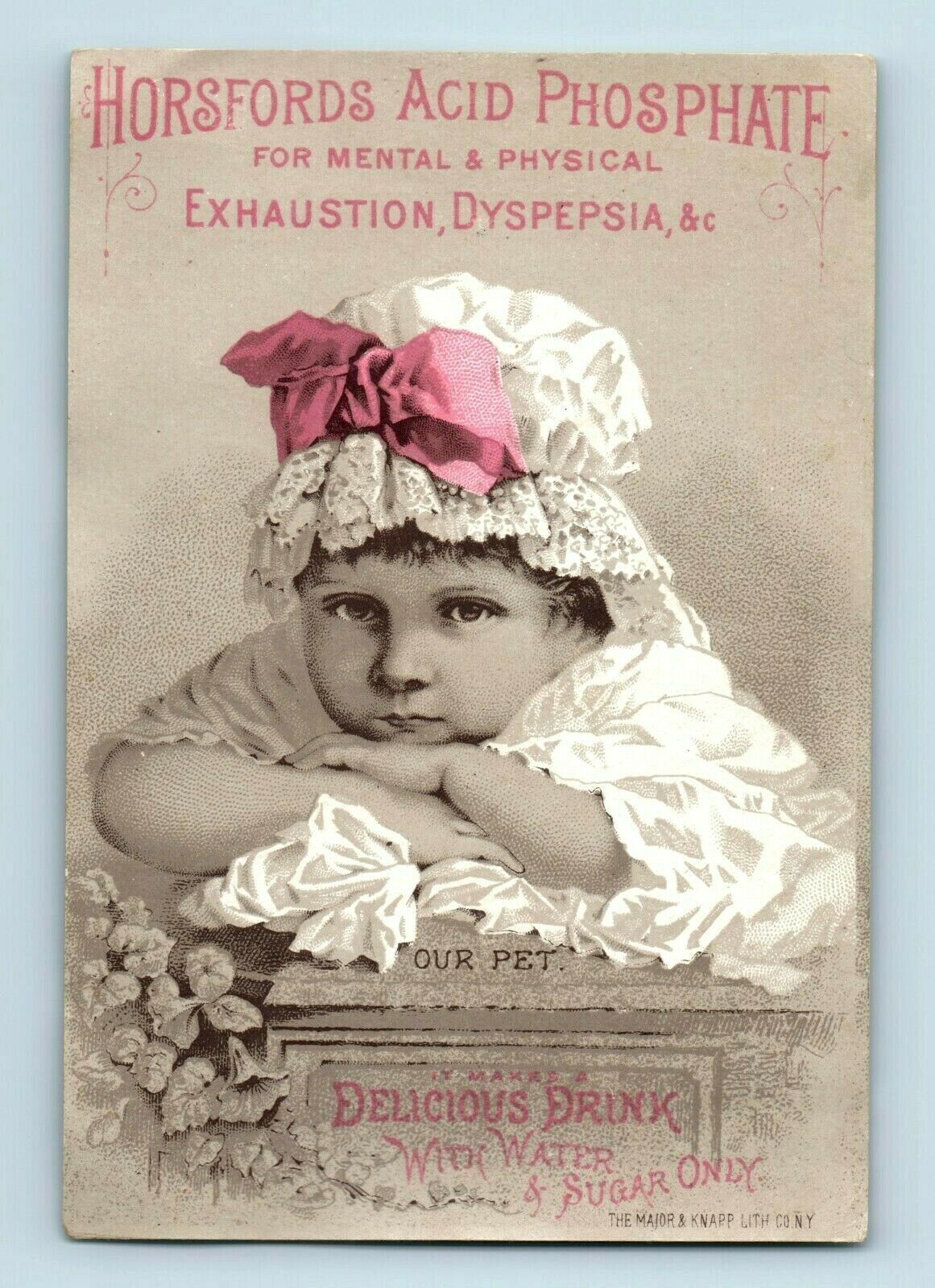 1880's Rumford Chemical Works Horsfords Acid Phosphate Adorable Baby ...