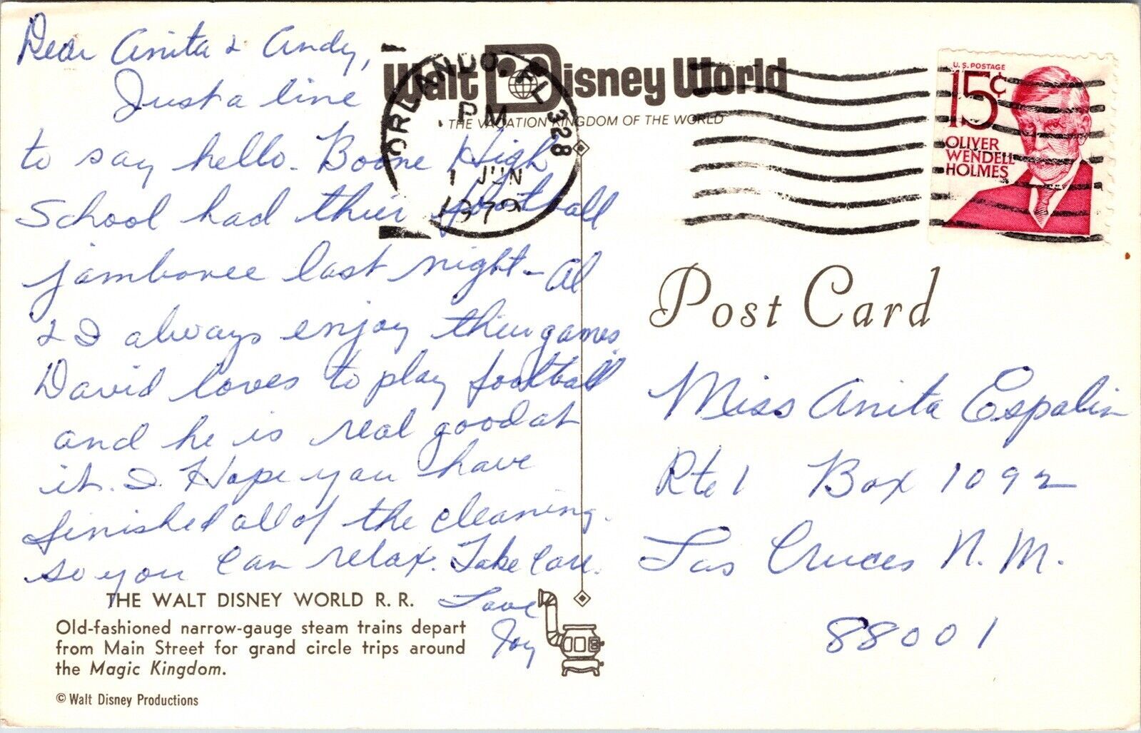 Walt Disney World Rr Main Street Magic Kingdom Vintage Postcard | Other ...