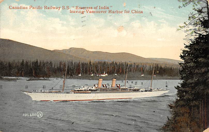 SS Empress of India Canadian Pacific RR Co Ship 1910 | Topics - Other ...