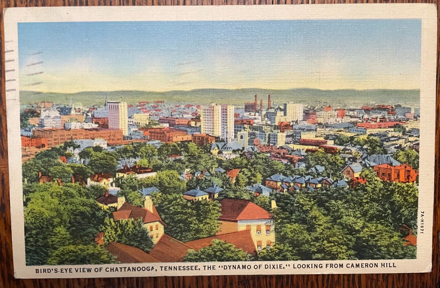 Vintage Postcard 1939 Bird's Eye View of Chattanooga, "Dyamo of Dixie ...