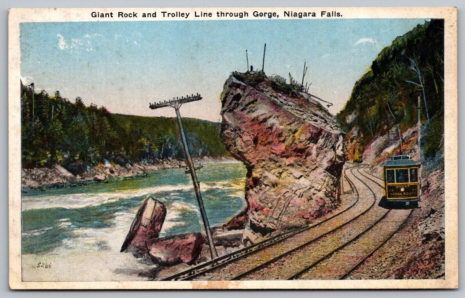 Giant Rock Trolley LIne Through Gorge Niagara Falls Train Track WB ...