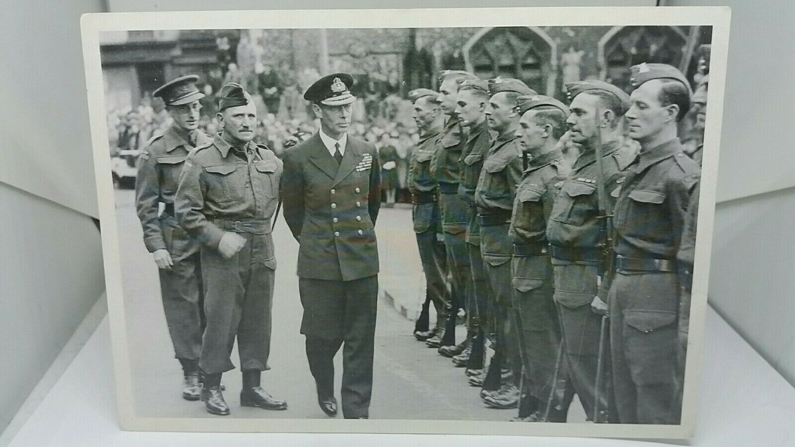 Vintage Repro WW2 Postcard King George VI inspects the Home Guard ...
