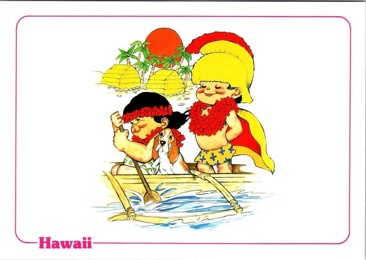 3~4X6 Postcards HI Hawaii HAWAII'S KEIKIS Island Children~Dog~Keiki ART ...