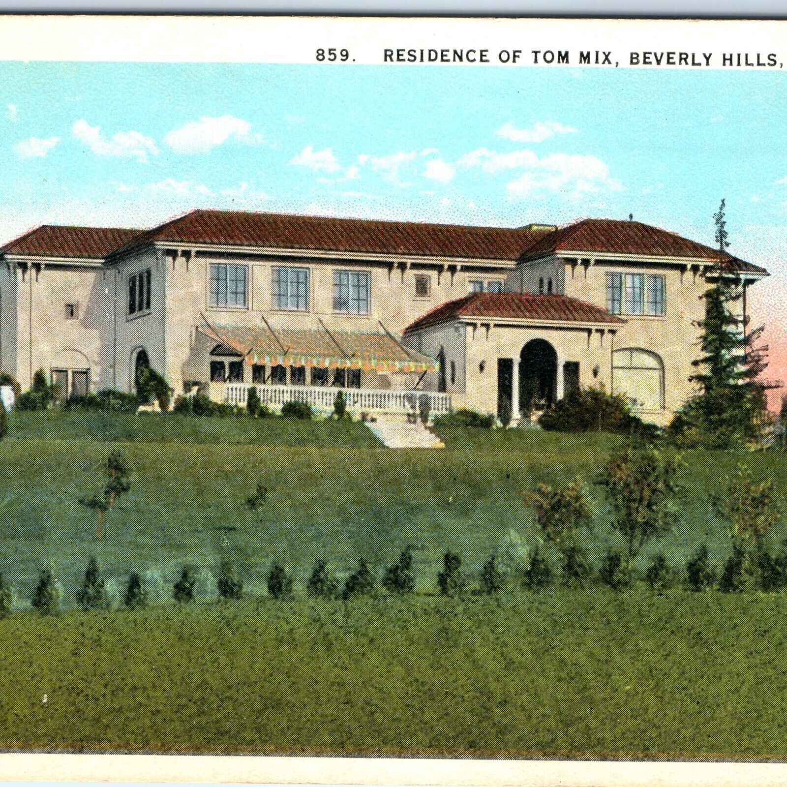 c1930s Beverly Hills CA Residence Tom Mix Home House PC Moorish Los ...