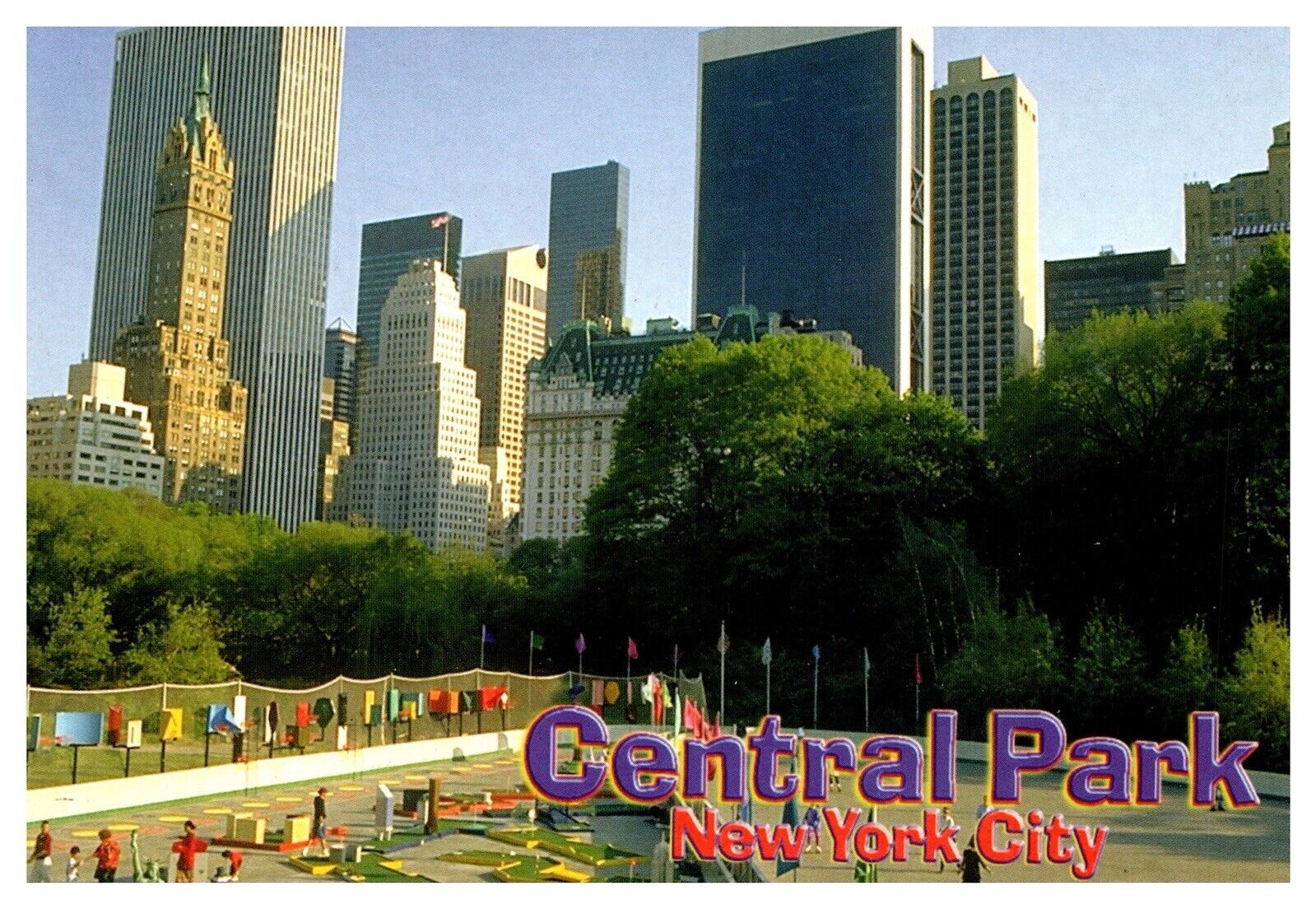 Central Park Recreation Area Skyscrapers New York City Chrome Postcard ...