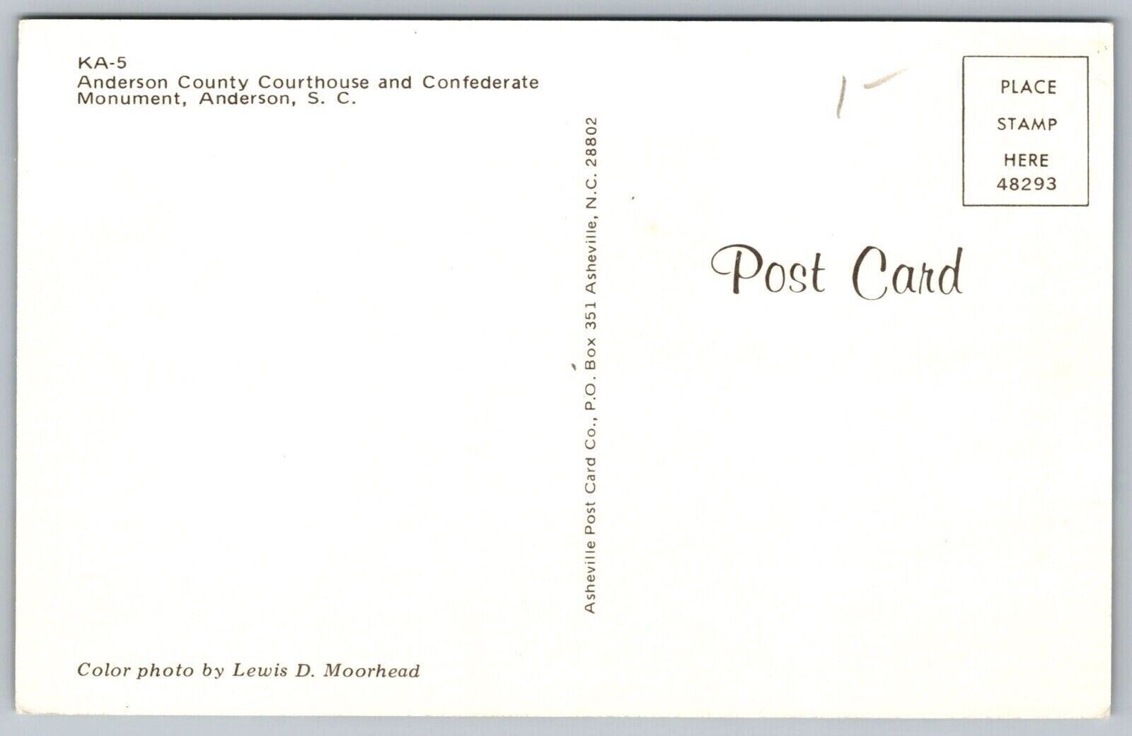 Anderson County Courthouse Confederate Monument South Carolina VNG UNP ...