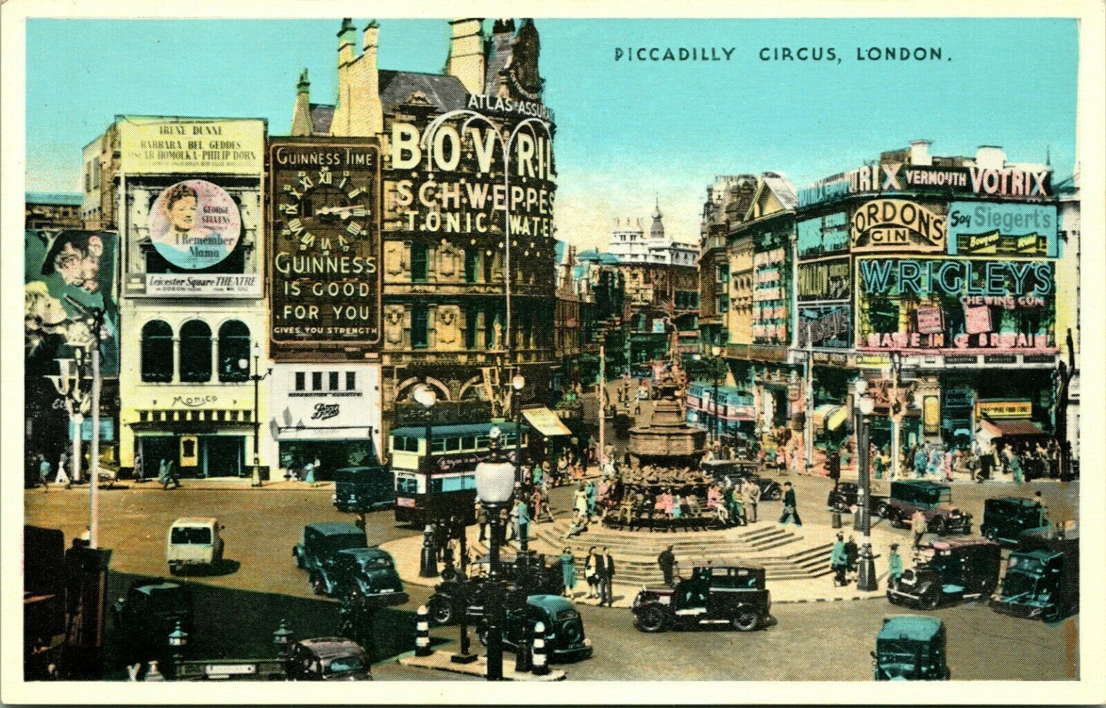 Vtg Postkarte 1920s London England UK Piccadilly Circus Unp Dennis ...