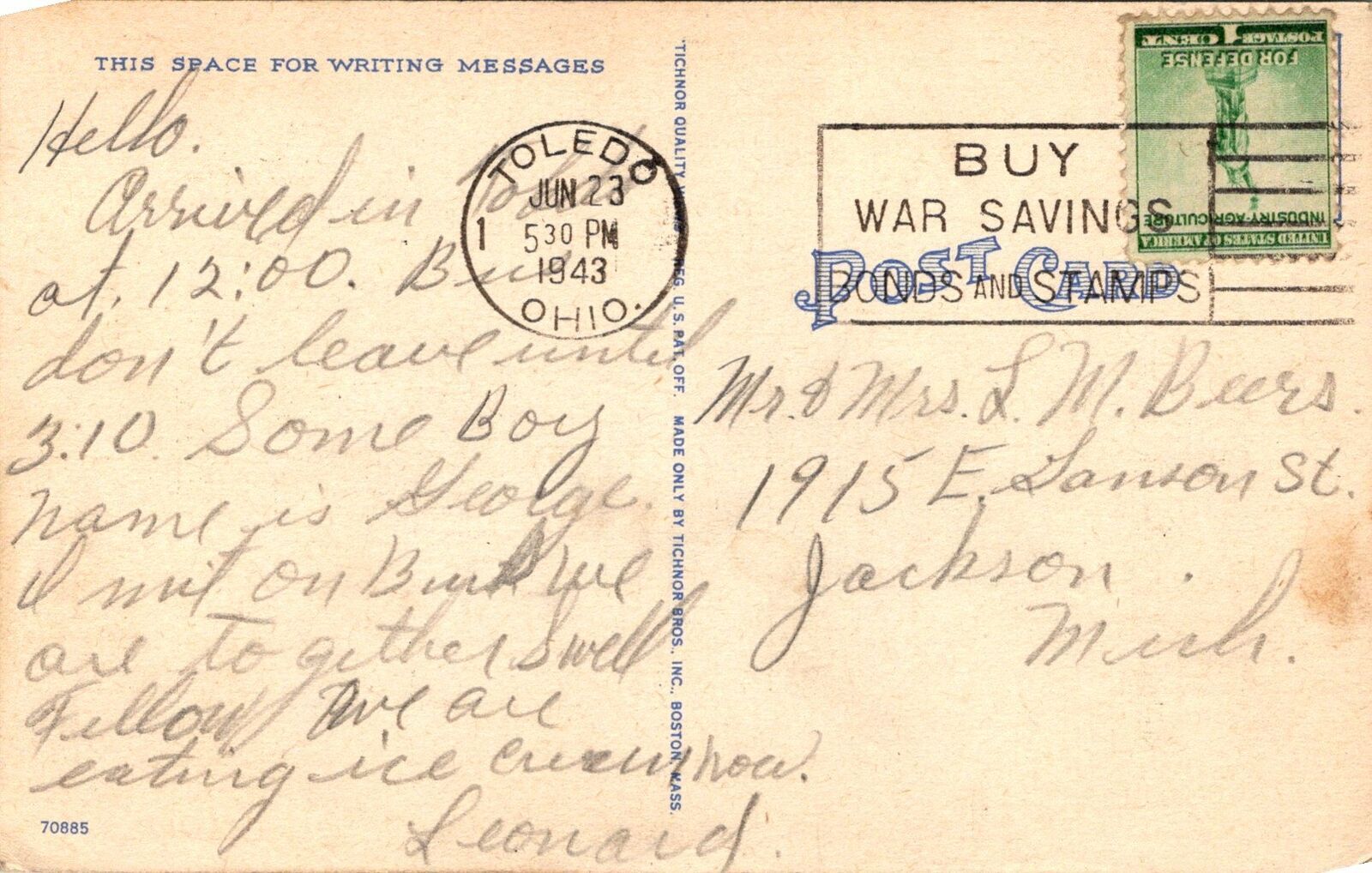 Vintage Postcard United States Navy Humor Slogan Cancel "Buy WAR ...