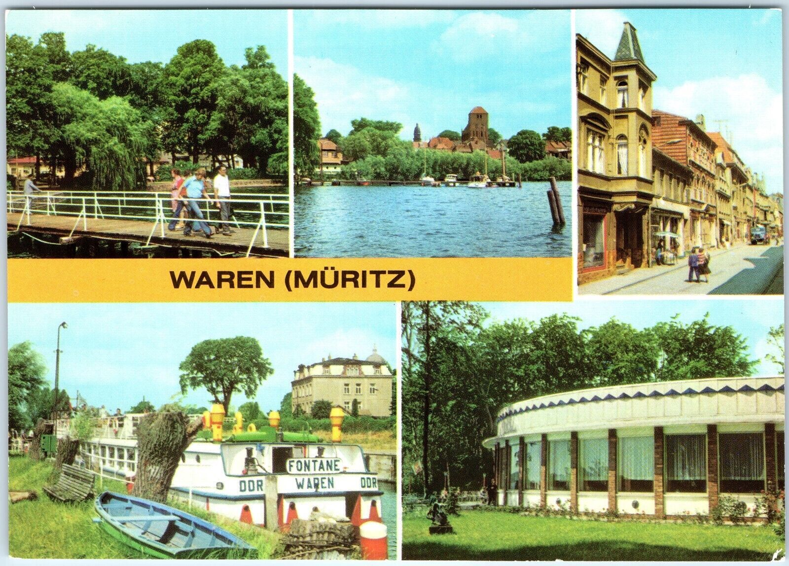 c1970s Waren, Germany Muritz Lake Boat Excursion Gazebo Chrome 4x6 ...