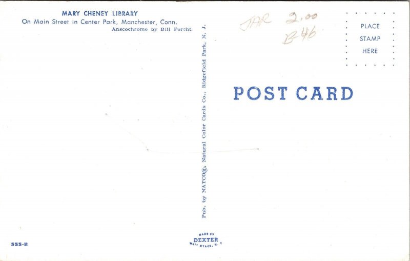 Mary Cheney Library Center Park Manchester Conn Old Cars Chrome ...